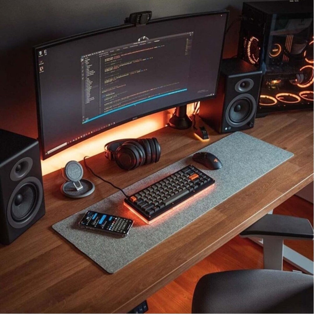 Felt Desk Mat, Gamers Desk Mat, 100% Polyester Felt, Keyboard&mouse Pad ...