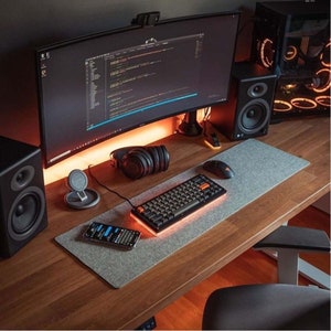 Felt Desk Mat, Gamers Desk Mat, 100% Polyester Felt, Keyboard&mouse Pad ...