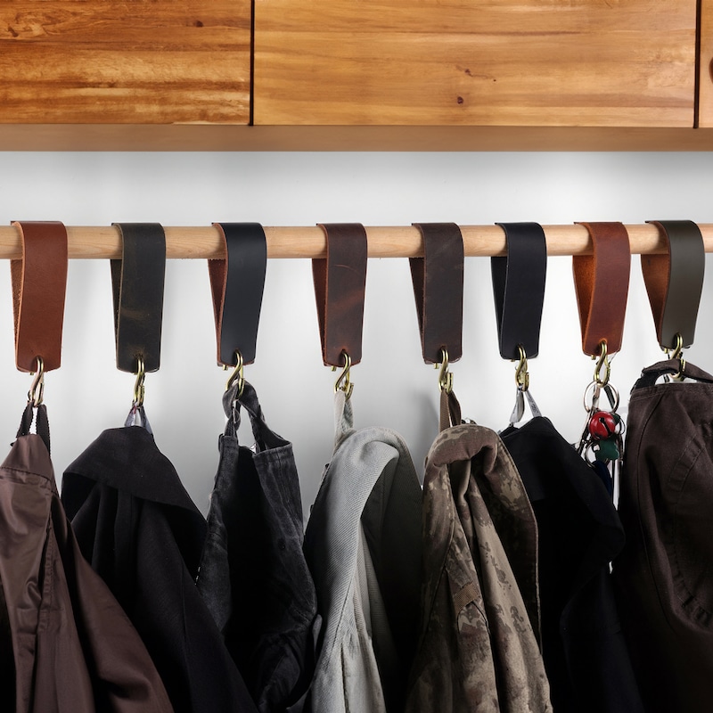 Leather Hanging Hooks - Etsy