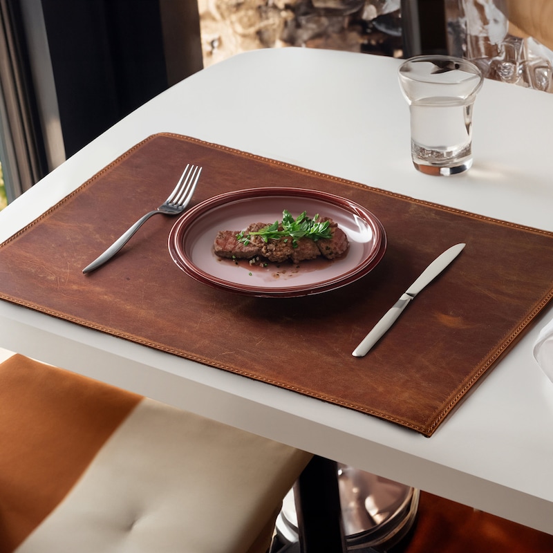 Leather Placemats Table - Etsy