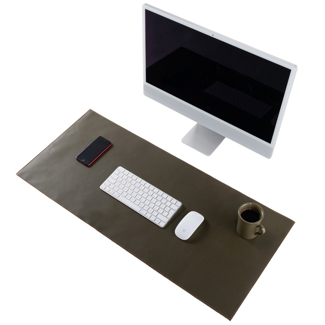 Genuine Leather Desk Mat, Dual-color Desk Pad, Personalized Office ...
