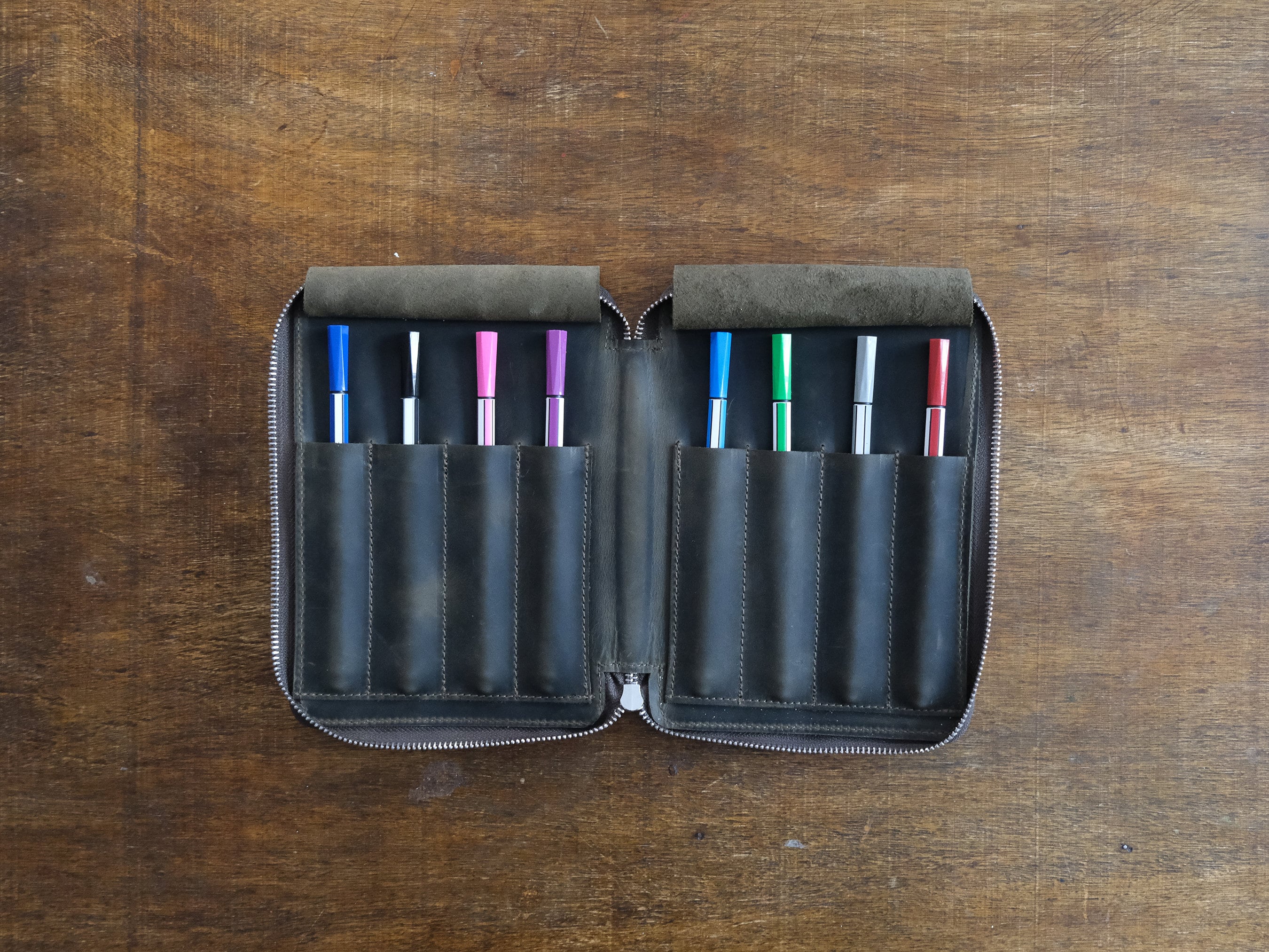 Paper & Party Supplies Zippered Pencil Rollup Pouch Fountain Pen Case ...