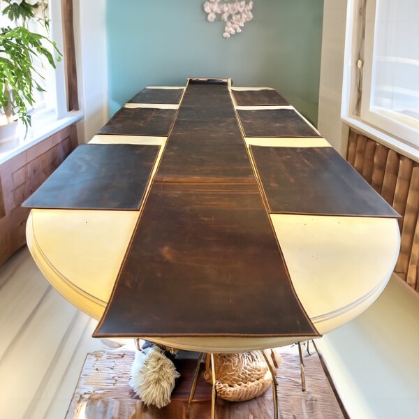 Leather Top Table - Etsy