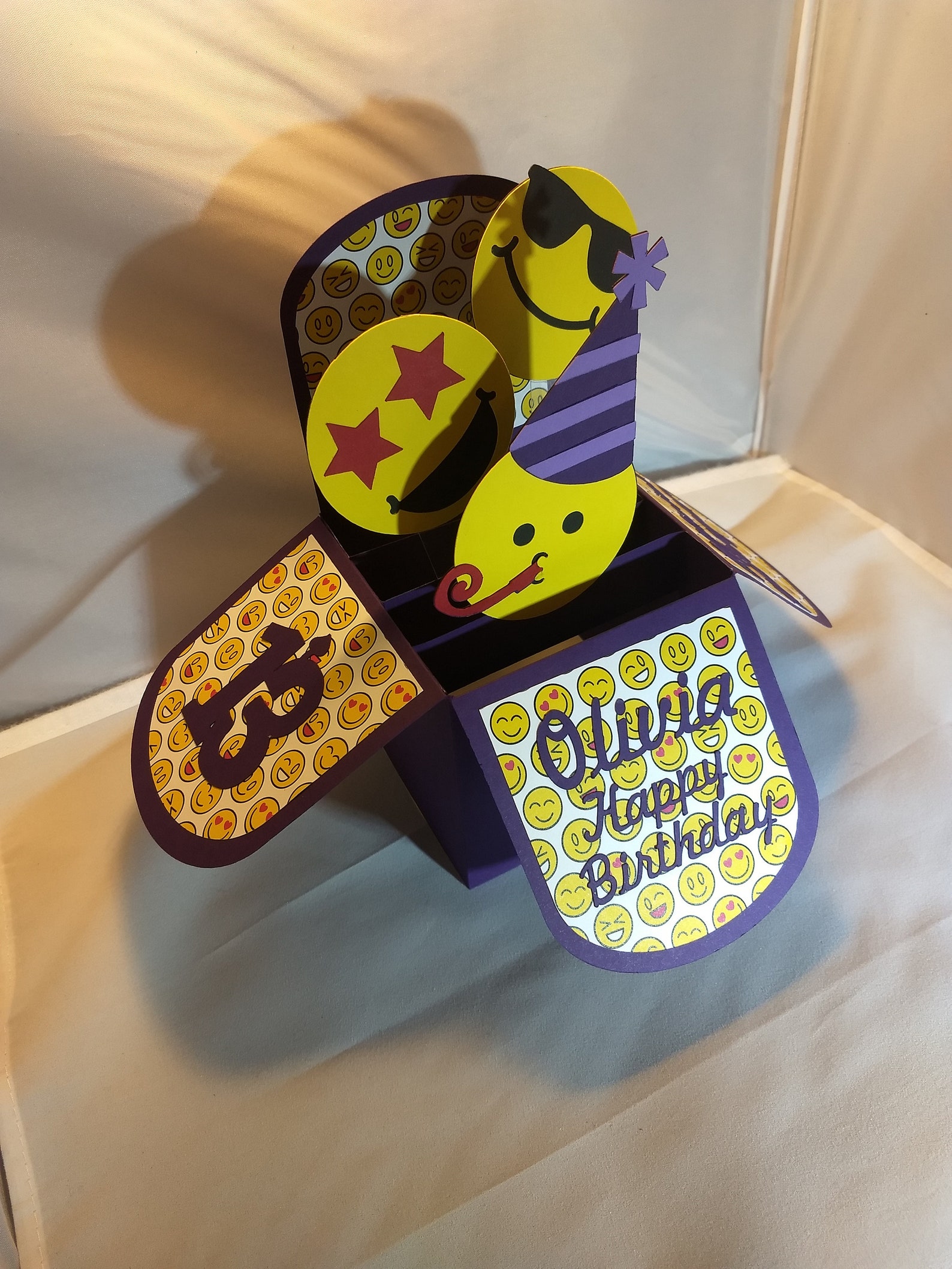 Personalized Happy Birthday Box Pop-up Card - Etsy