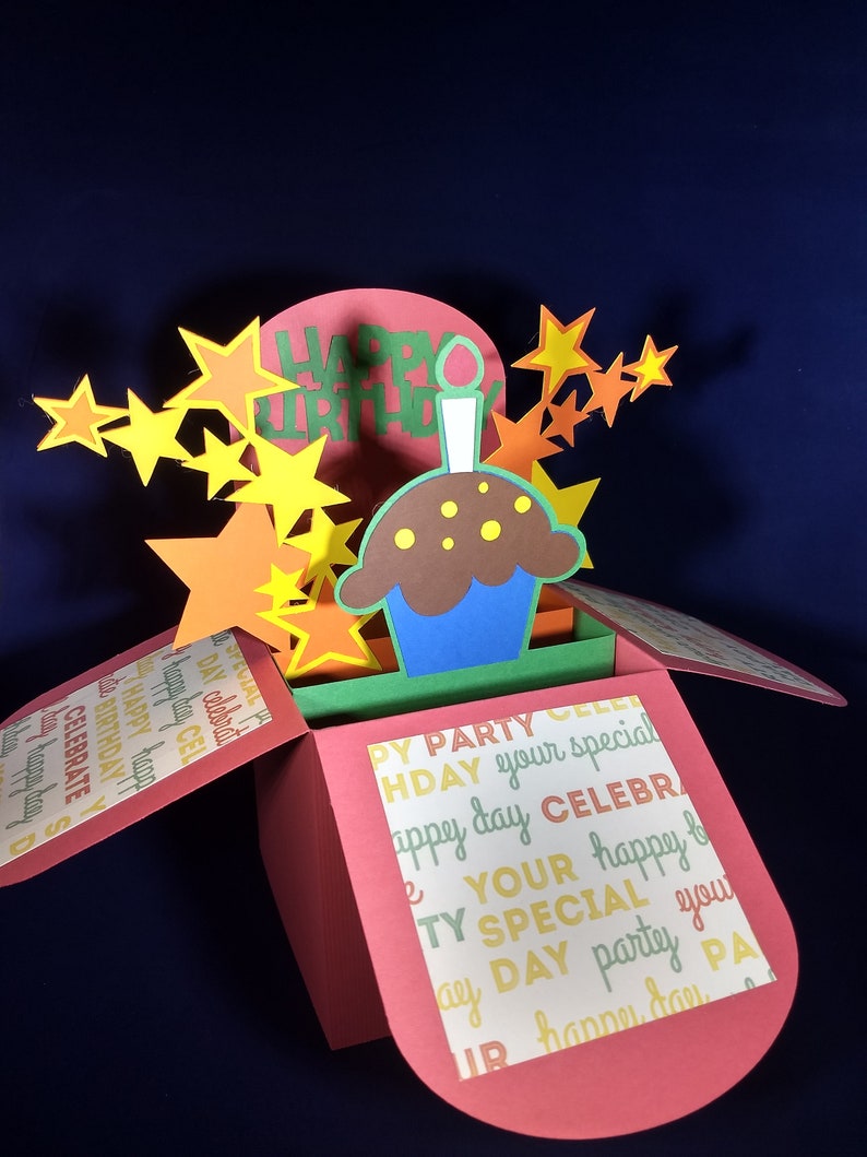 Personalized Happy Birthday Box Pop-up Card - Etsy