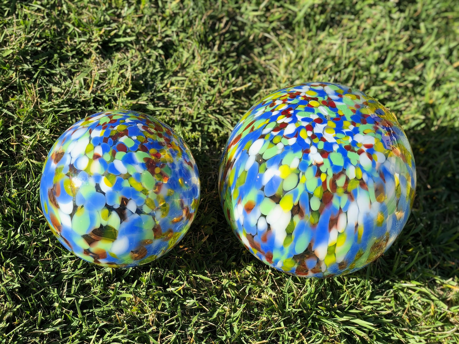 10 Solar LED Light Art Glass Gaze Ball - Etsy