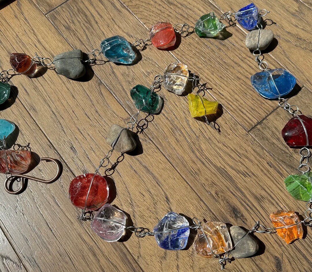 6 Ft Art Glass Rain Chain - Etsy