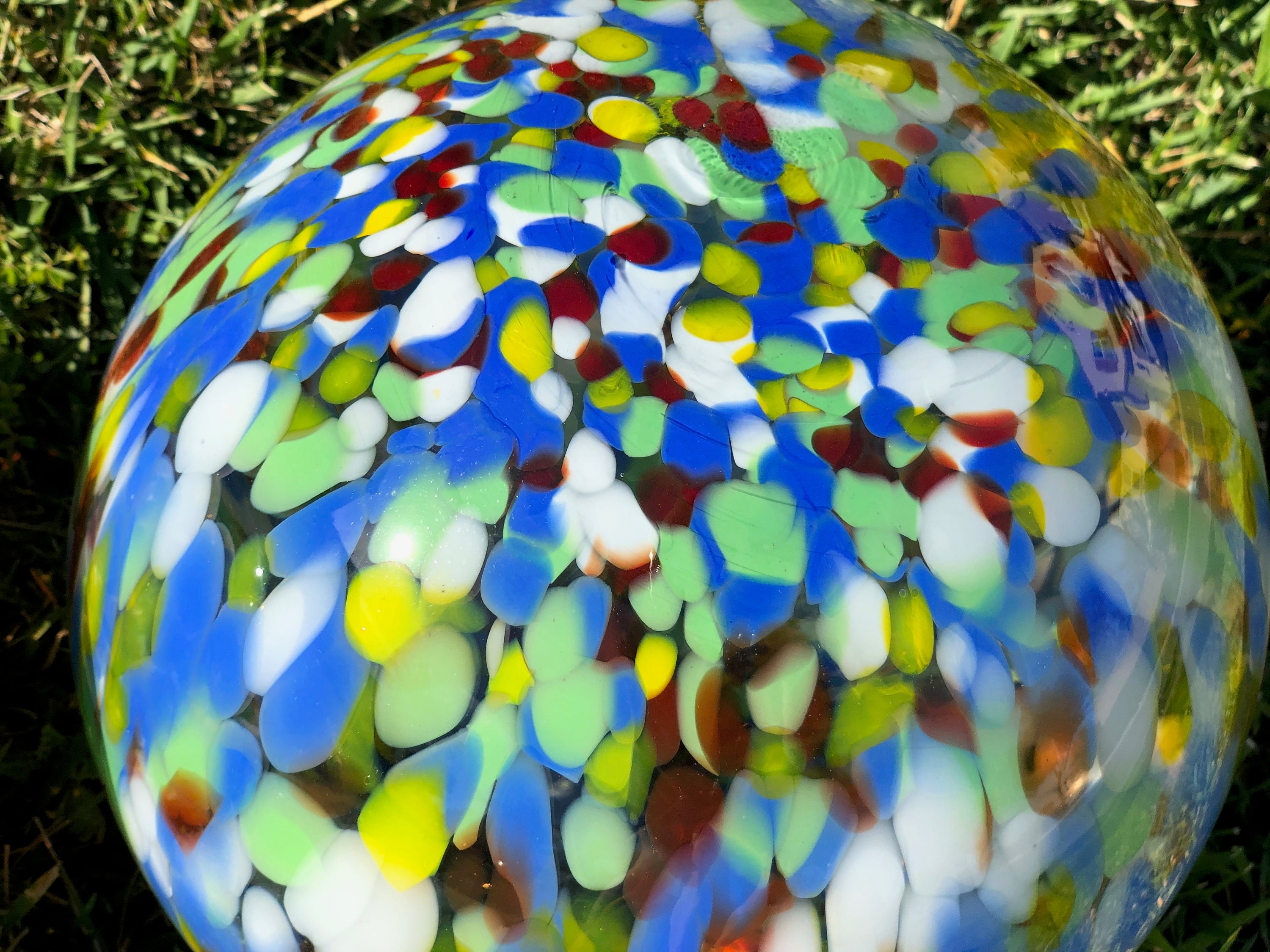 10 Solar LED Light Art Glass Gaze Ball - Etsy