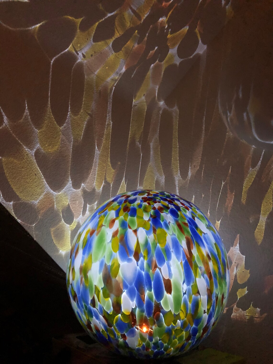 10 Solar LED Light Art Glass Gaze Ball - Etsy