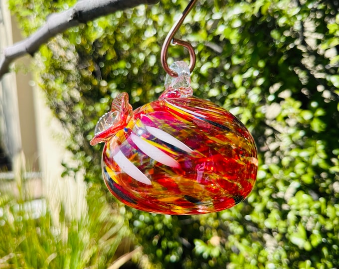 Handmade Wire Sculpted Hummingbird Feeder, Unique Whimsical Yard Art ...