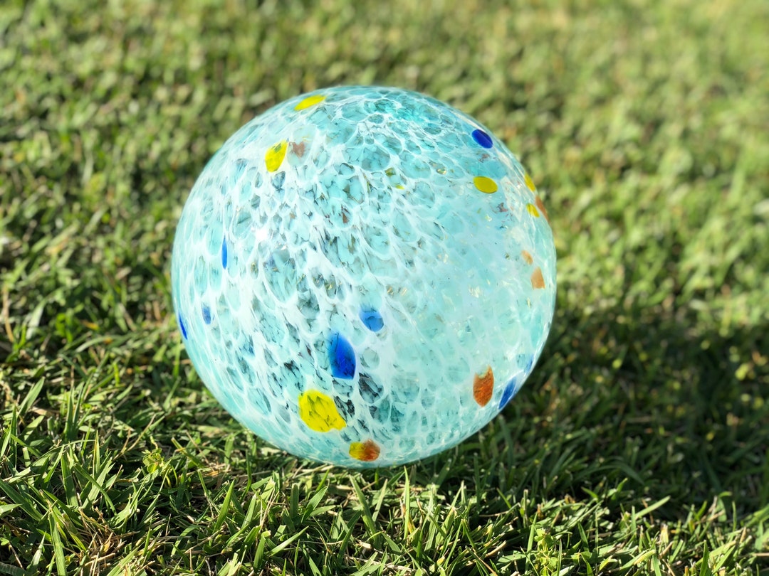 10 Solar LED Art Glass Gaze Ball Light-watermark/garden/pathway Light ...