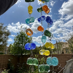 6 Ft Art Glass Rain Chain - Etsy