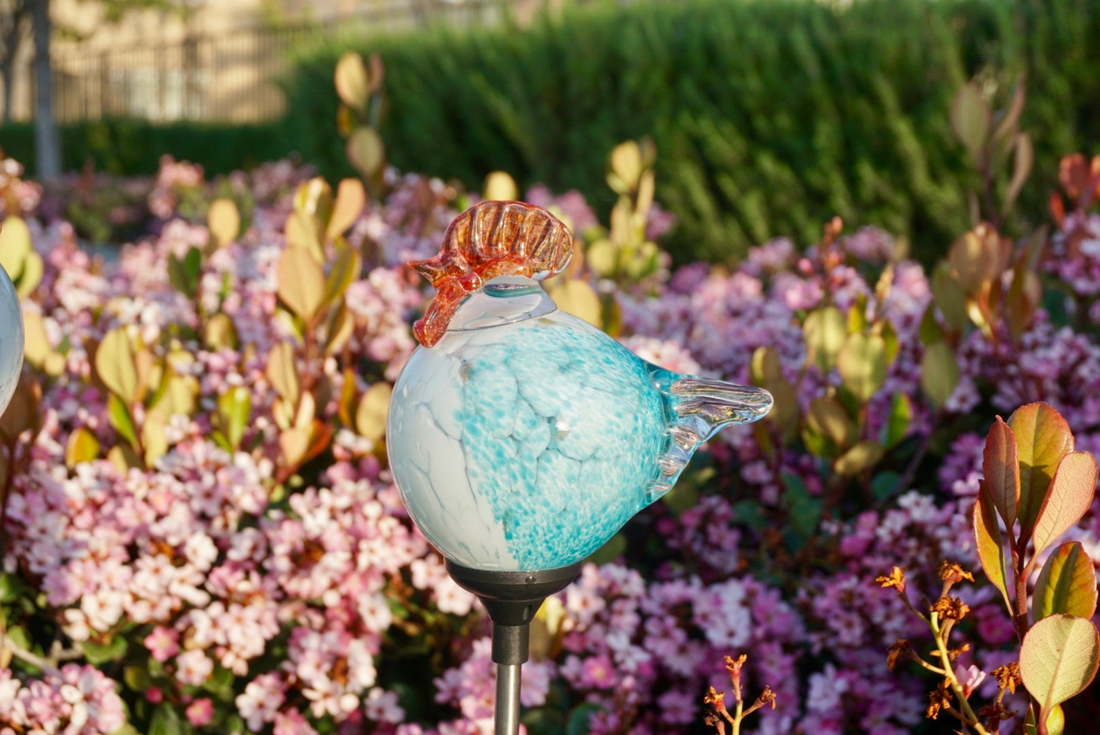 Set of 2 Handmade Art Glass LED Solar Path Garden Lights - Etsy