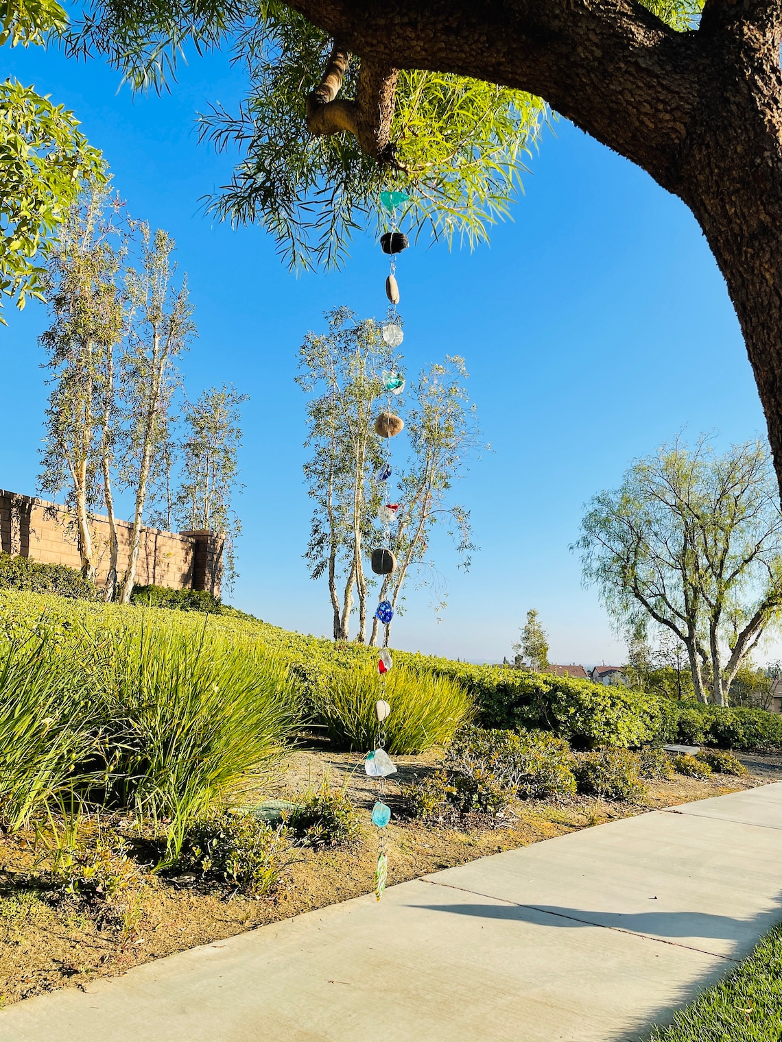 Rainbow Large Art Glass Rock Rain Chain - Etsy
