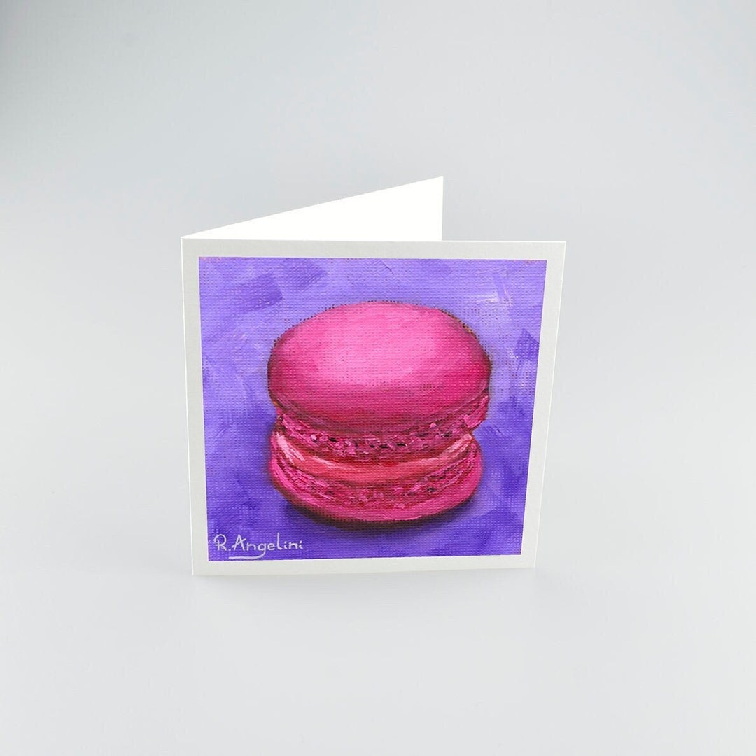 Pink Macaron - Square Blank Greetings Cards - Etsy