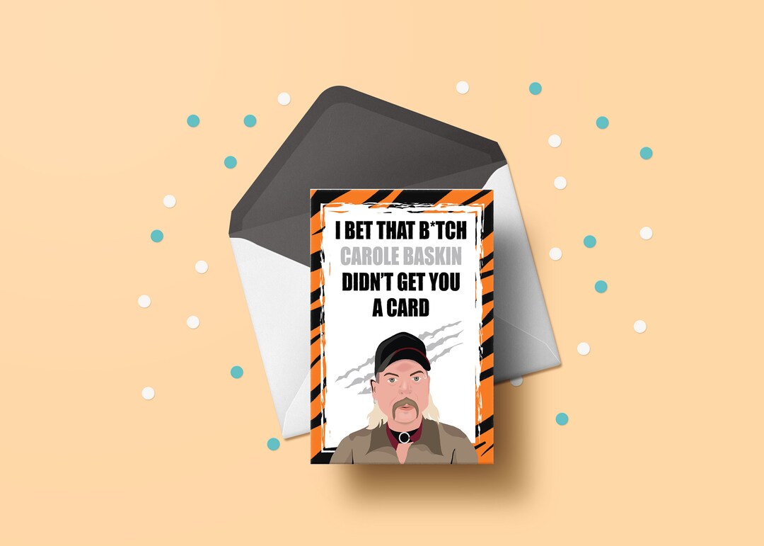 Tiger King Birthday Card / Valentine's Day Card / Joe Exotic Greetings ...