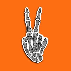 Skeleton Hand Stickers Halloween Decorations Stickers for - Etsy