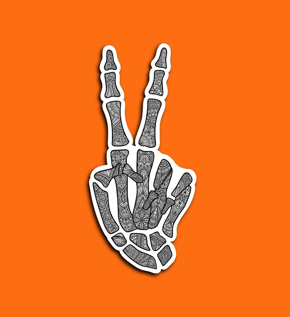 Skeleton Hand Stickers Halloween Decorations Stickers for - Etsy