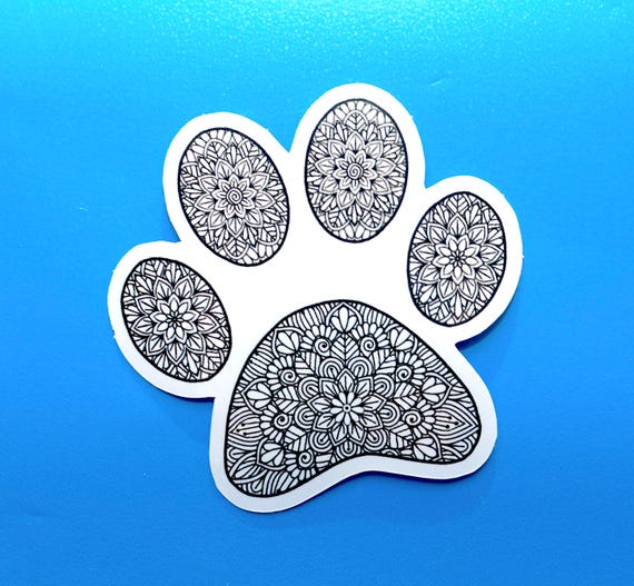 PICK ONE Paw Print Sticker Rainbow Paw Print Dog Sticker - Etsy