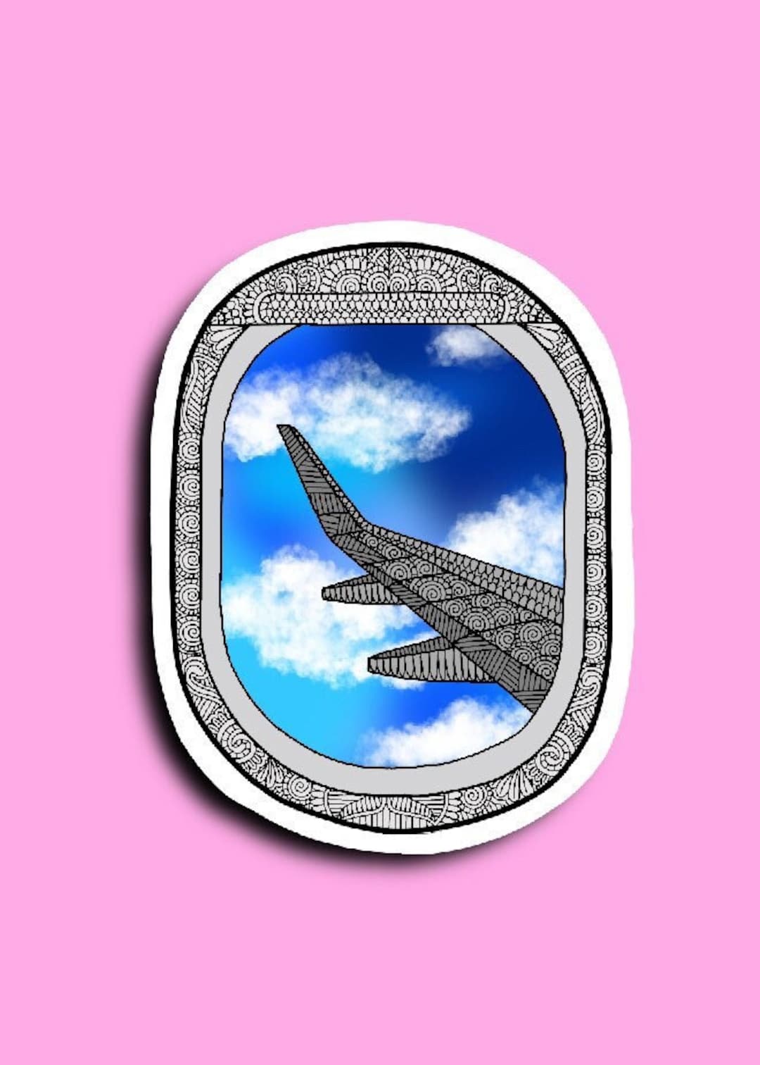 Airplane Window Sticker Cloud Decal Travel Gift Stickers - Etsy