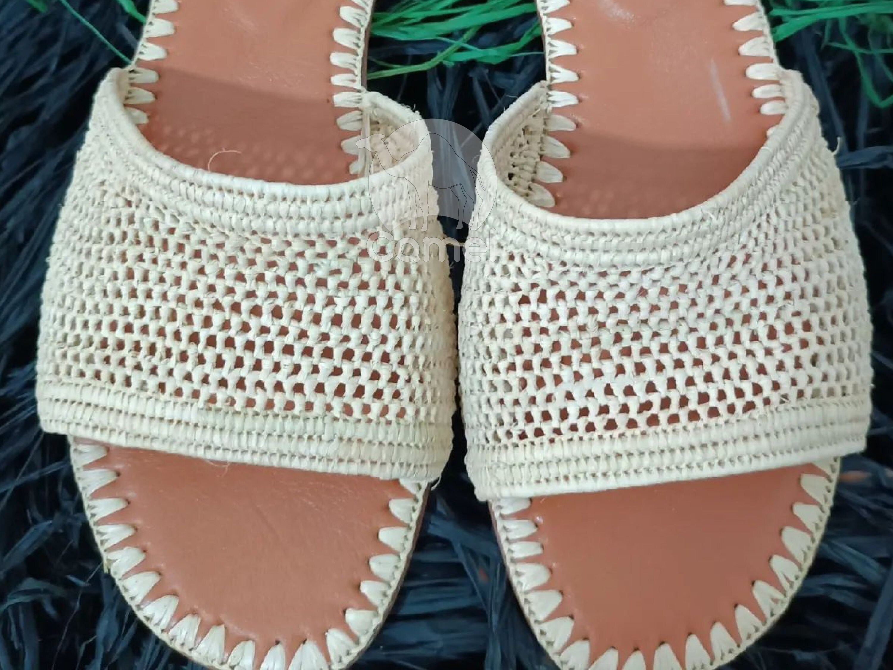 Best Quality Raffia Sandals Morocco Naturel Leather Sheepskin - Etsy