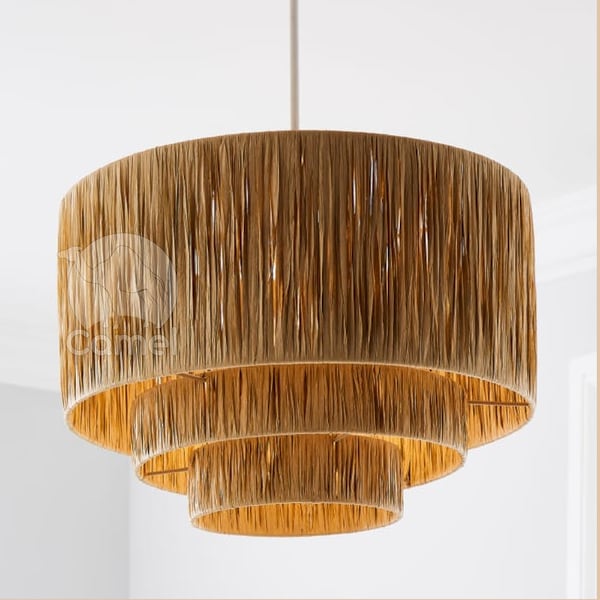 Raffia Lamp - Etsy