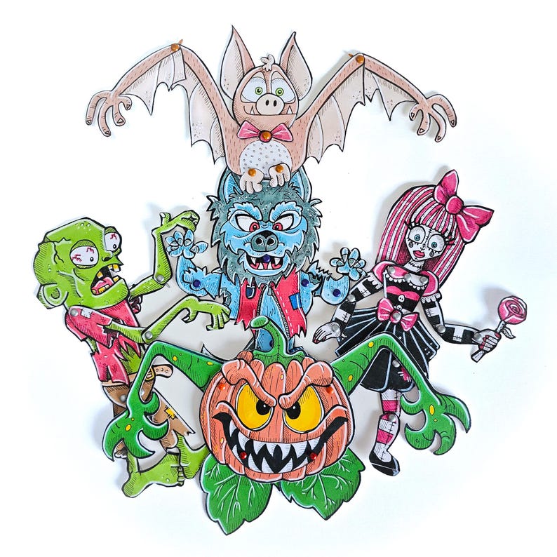 DIY Printable Werewolf Paper Puppet – Halloween Articulated Doll Wolf ...