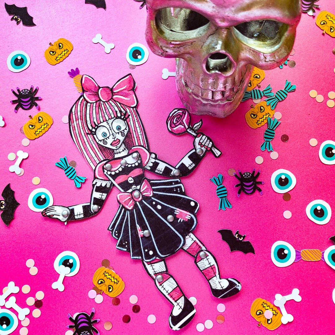 Printable Ragdoll Halloween Paper Puppet - Etsy