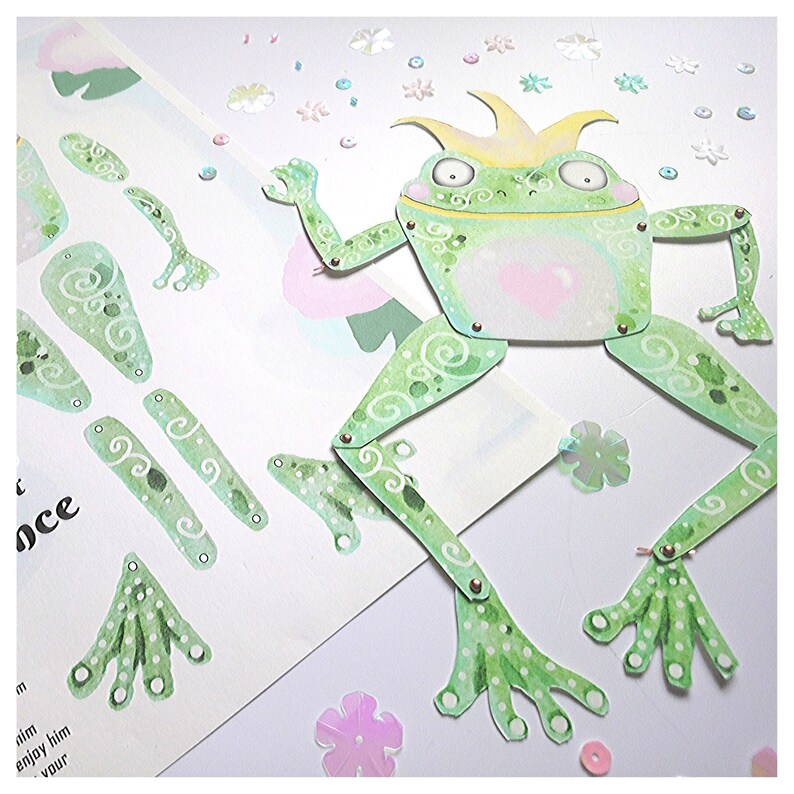 Printable Puppet Articulated Frog Prince Doll - Etsy