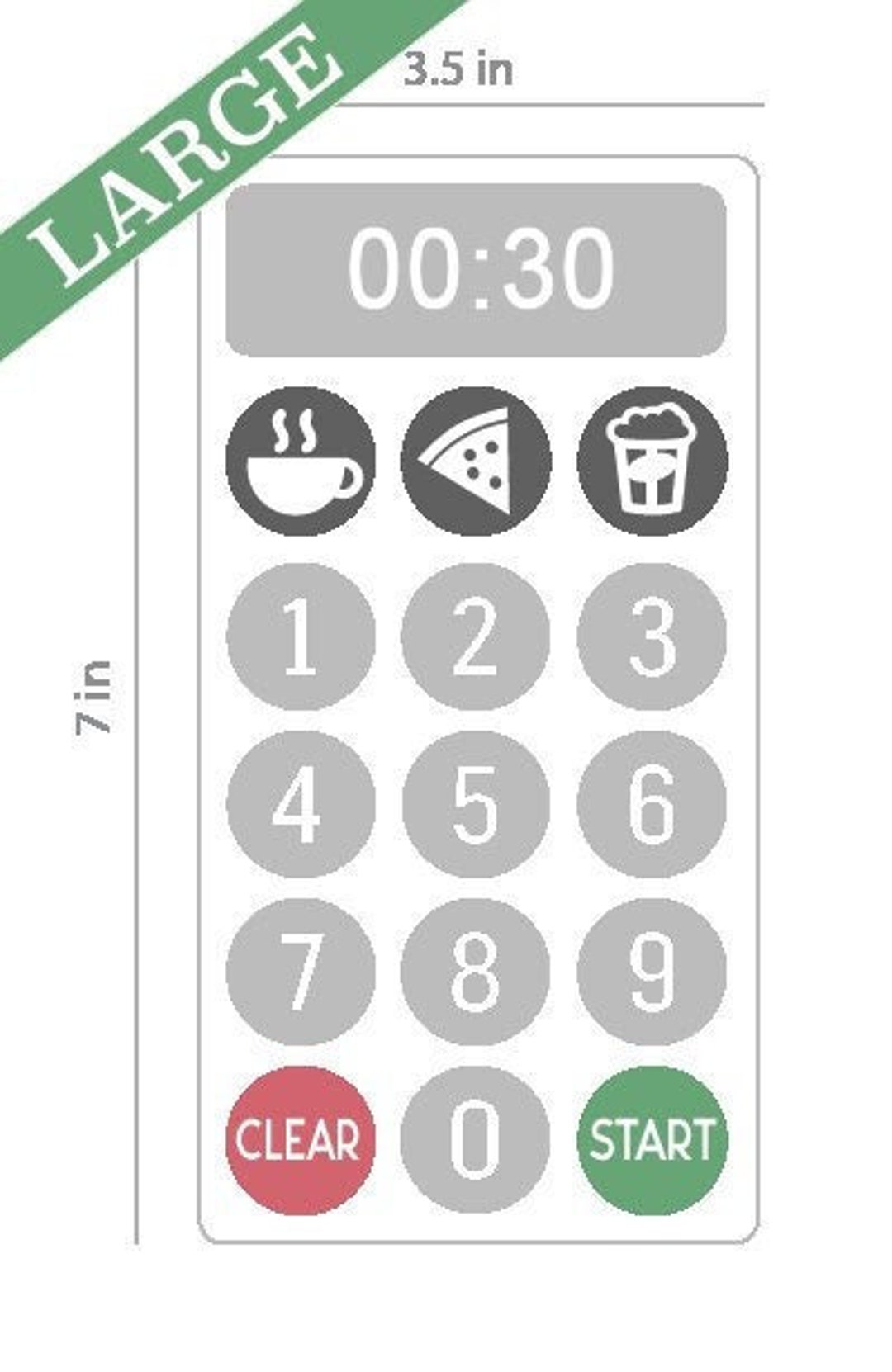 LARGE Microwave Decal for Play Kitchen MATTE Gray // Makeover, Diy ...