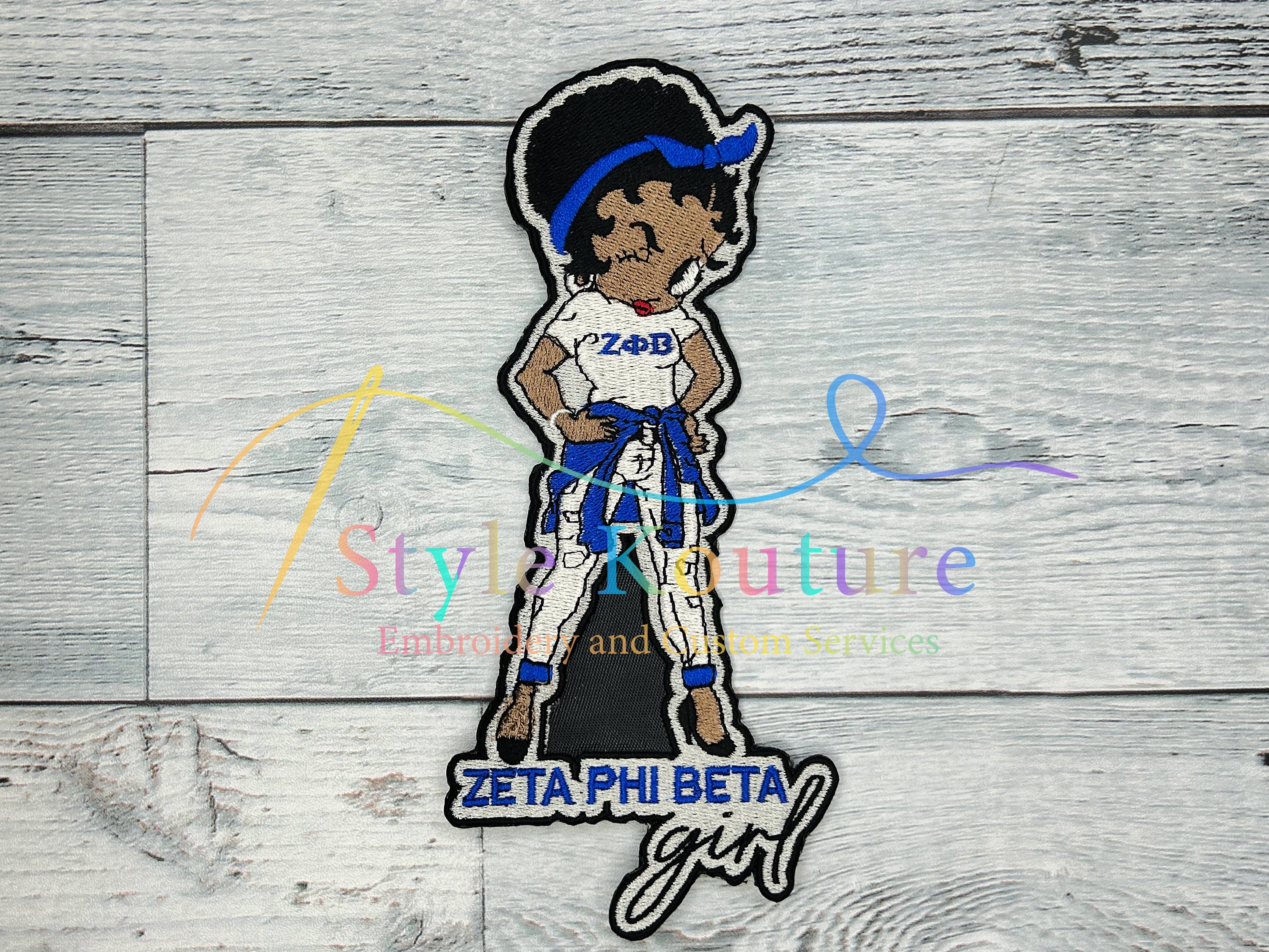 Zeta Embroidered Patches, Zeta Phi Beta Patch, Melanin Patches, Custom ...