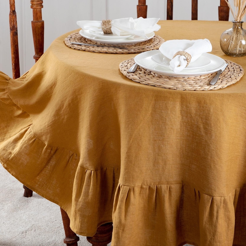 Ruffled Tablecloth - Etsy