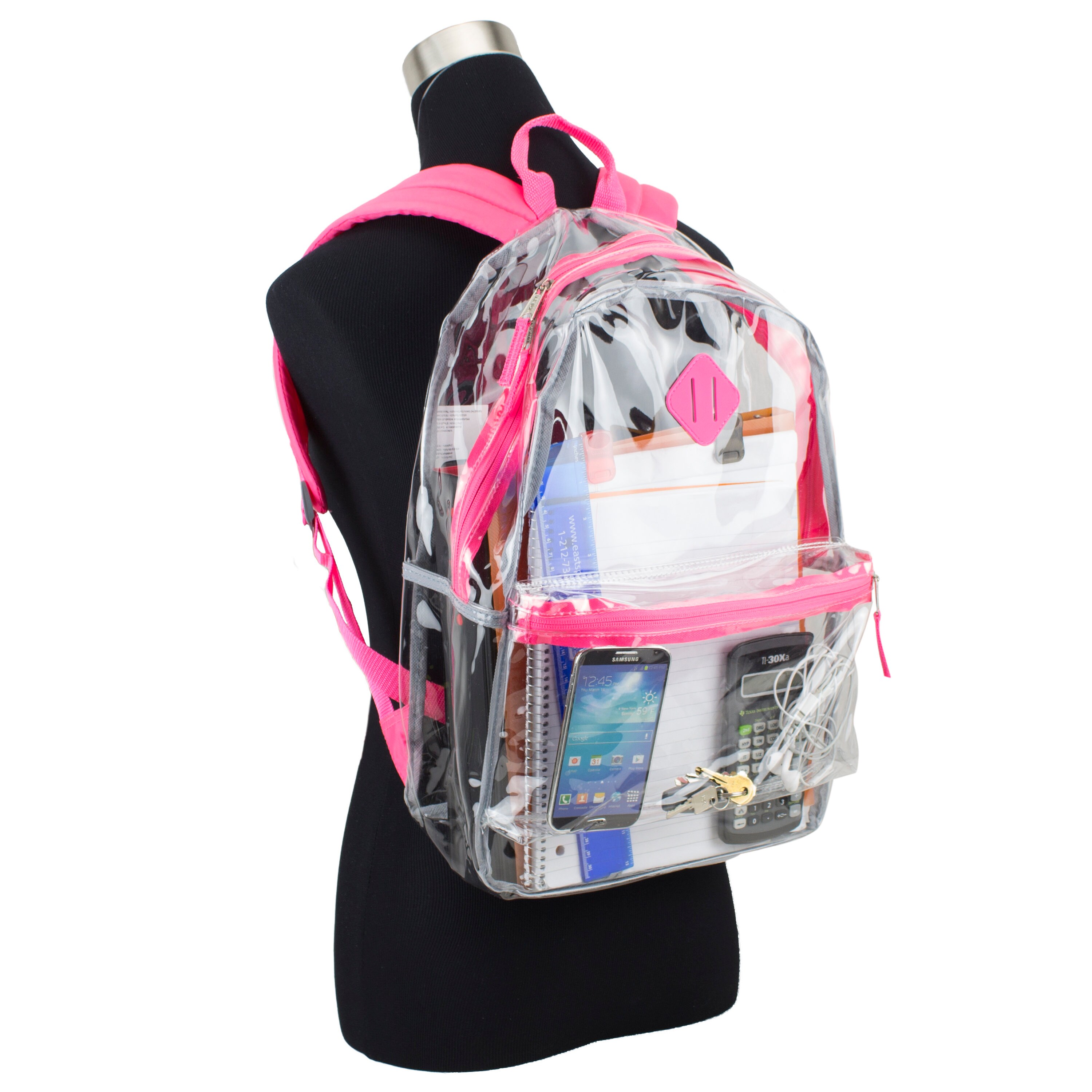 Eastsport Fully Transparent Clear Backpack With Front Pocket | Etsy