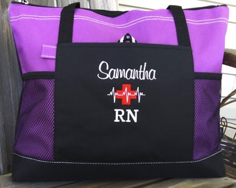 Personalized Monogrammed CNA Tote Bag Nurse Nursing Gift RN | Etsy