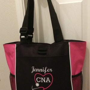 Personalized Monogrammed CNA Tote Bag Nurse Gift Nursing Student Gift ...