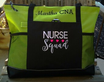 Personalized Monogrammed CNA Tote Bag Nurse Nursing Gift RN | Etsy