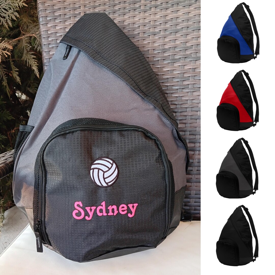 Personalized Volleyball Sling Backpack, Personalized Volleyball Bag ...