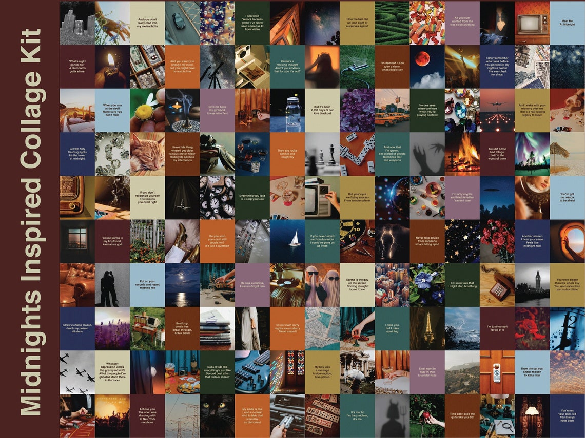 Midnights Inspired Collage Kit - Digital Download - Etsy