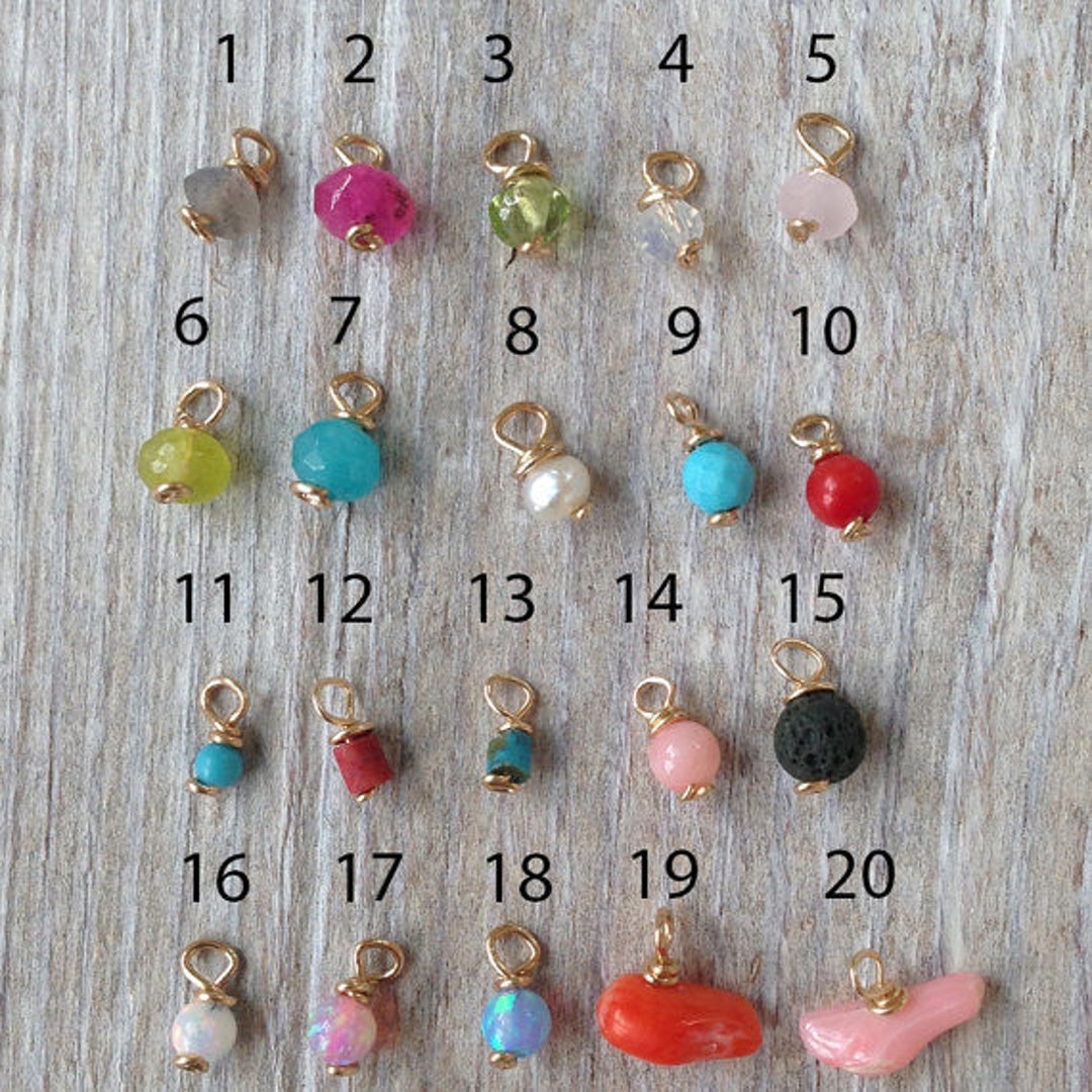 Add A Birthstone, Add On, Customize , Gemstones or Charms, Add On - Etsy