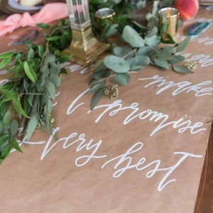 Calligraphy Table Runner - Etsy
