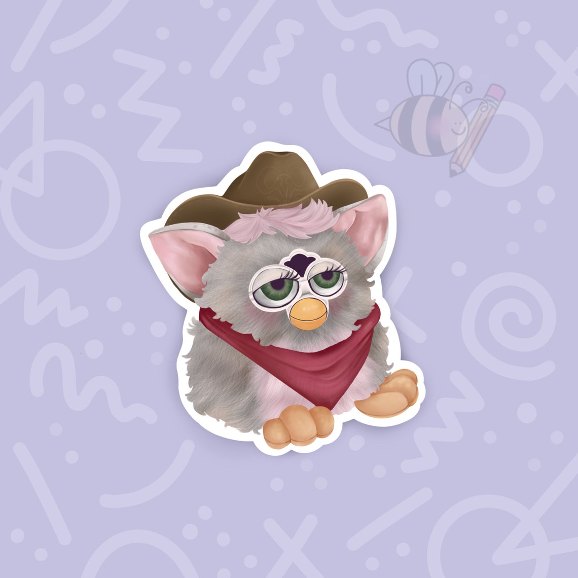 Cowboy Furby Sticker! - Lone Ranger - Etsy