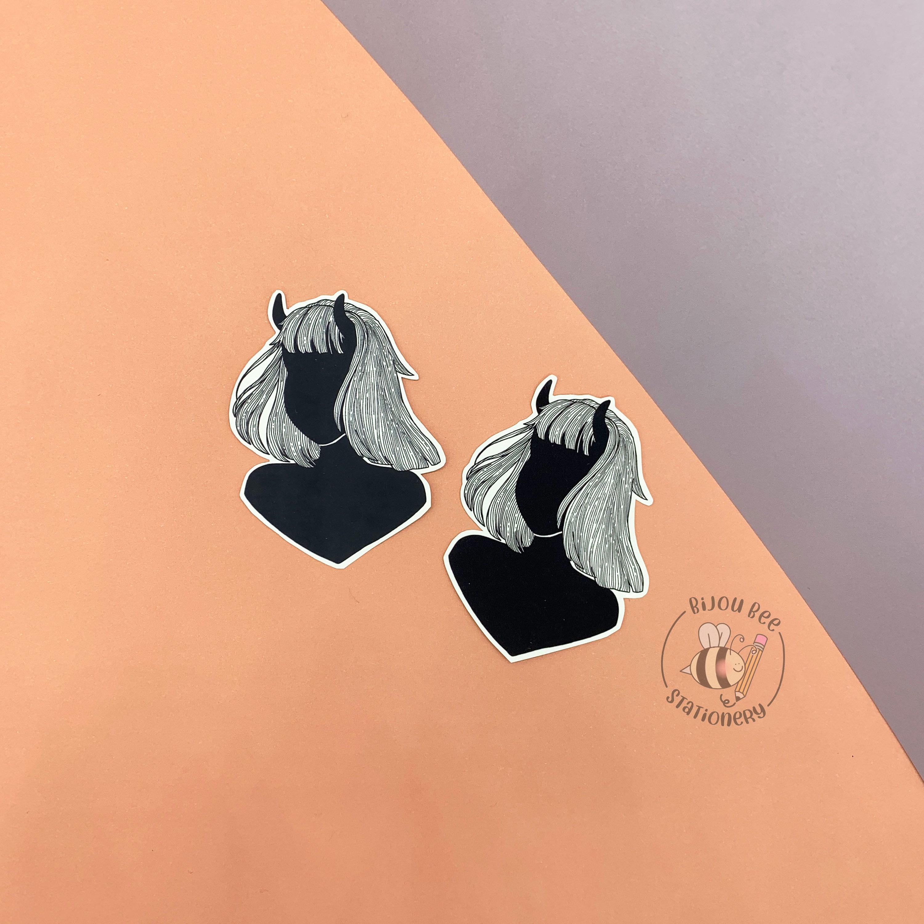 Demon Girl Sticker | Etsy