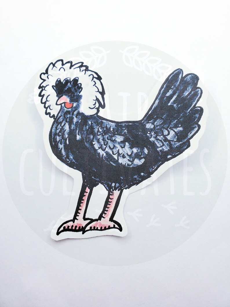 Cute Chicken Stickers | Polish Chicken Sticker Set | Homestead Gift Art ...