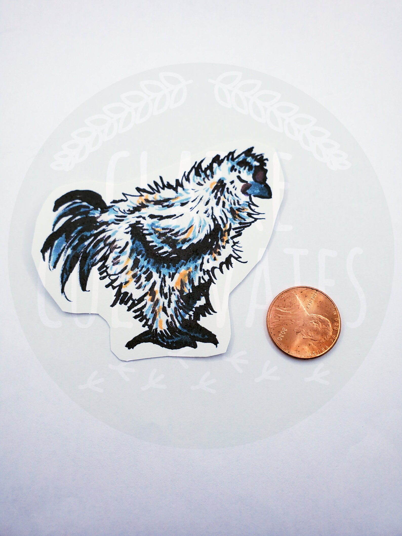 Chicken Stickers - Silkie and Frizzle Chickens | Cute Chicken Doodle ...