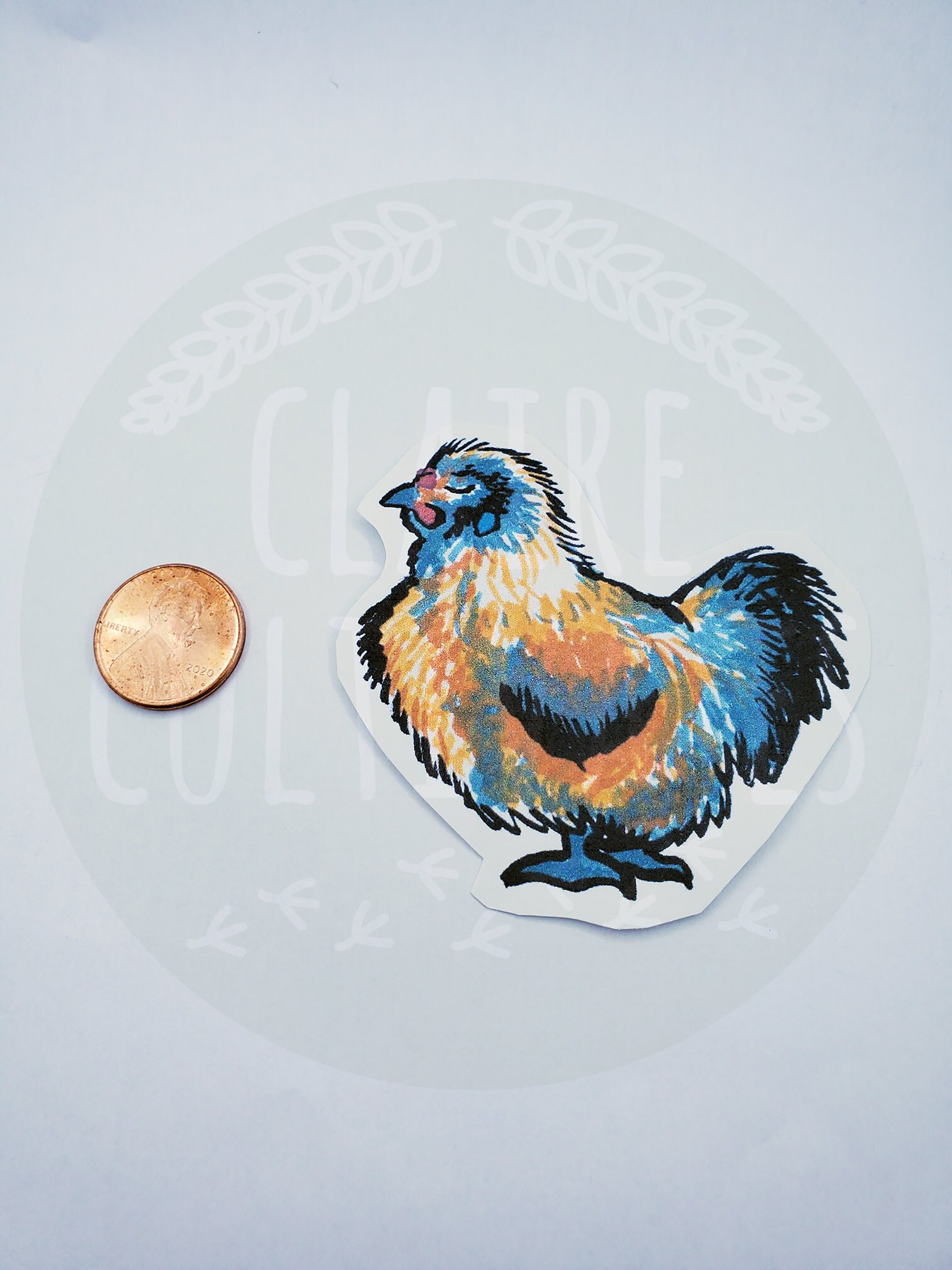 Chicken Stickers - Silkie and Frizzle Chickens | Cute Chicken Doodle ...