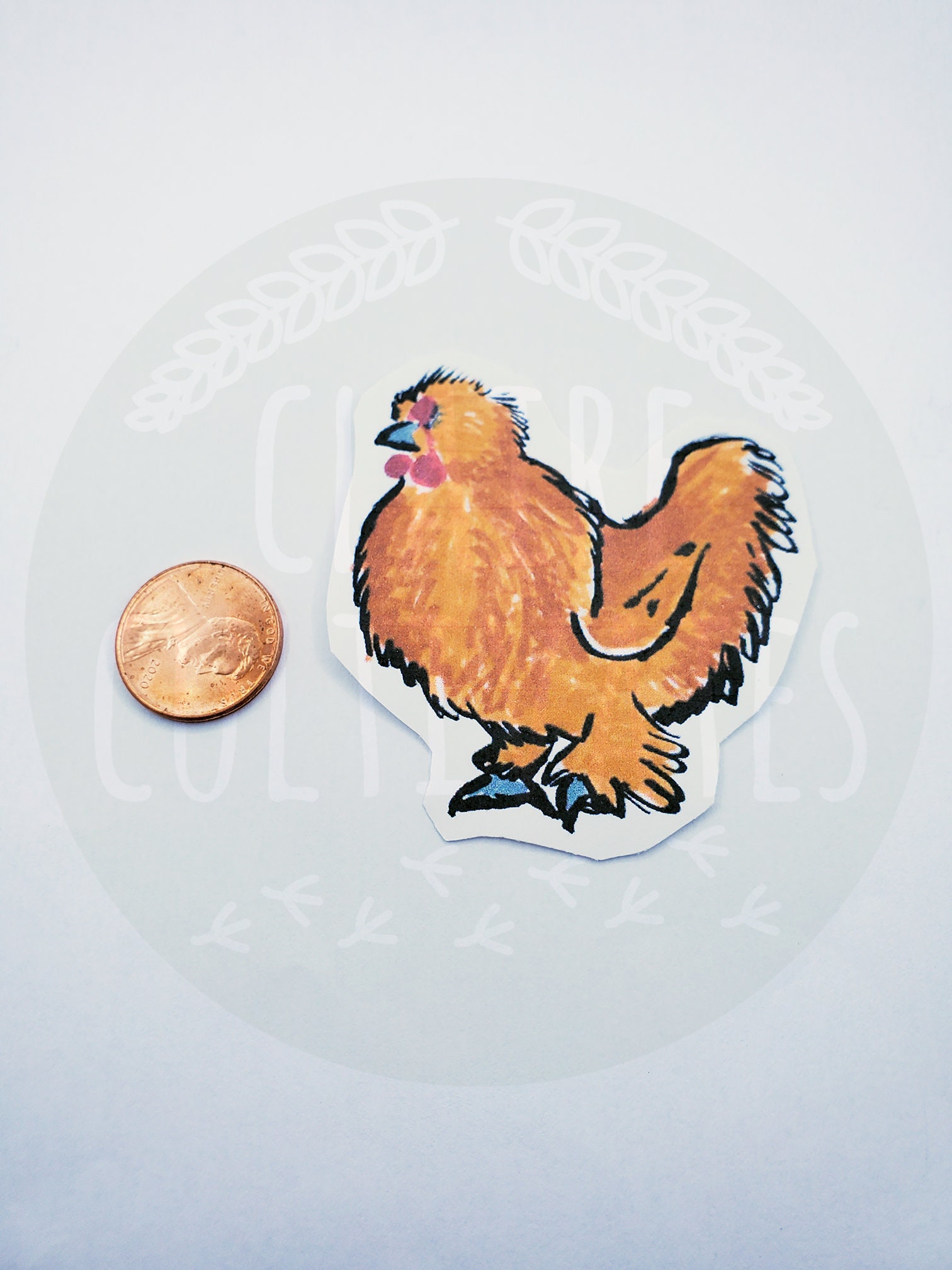 Chicken Stickers - Silkie and Frizzle Chickens | Cute Chicken Doodle ...