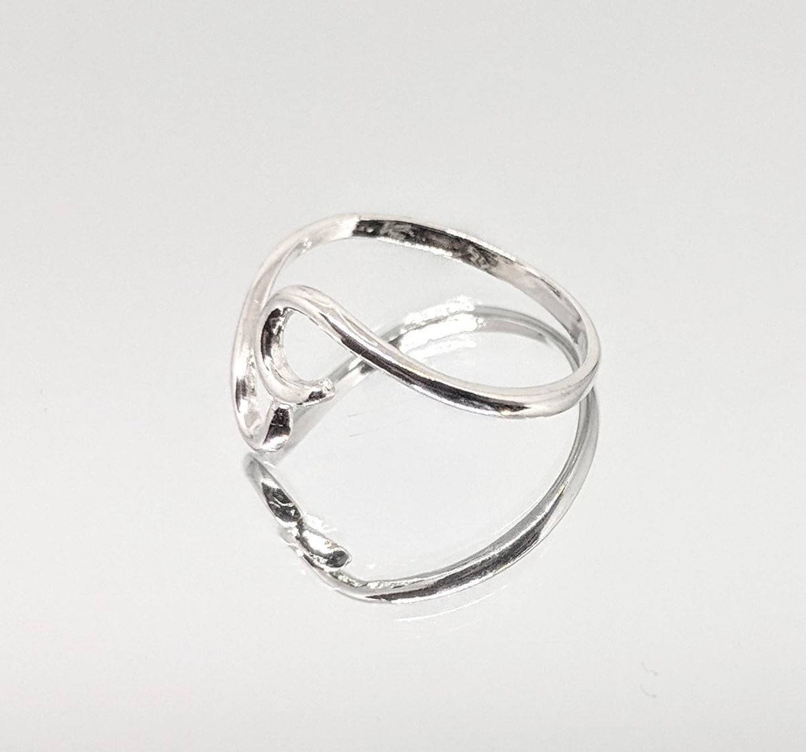 Sterling Silver or 14kt Gold Freeform Ring Shank Size 7 - Etsy