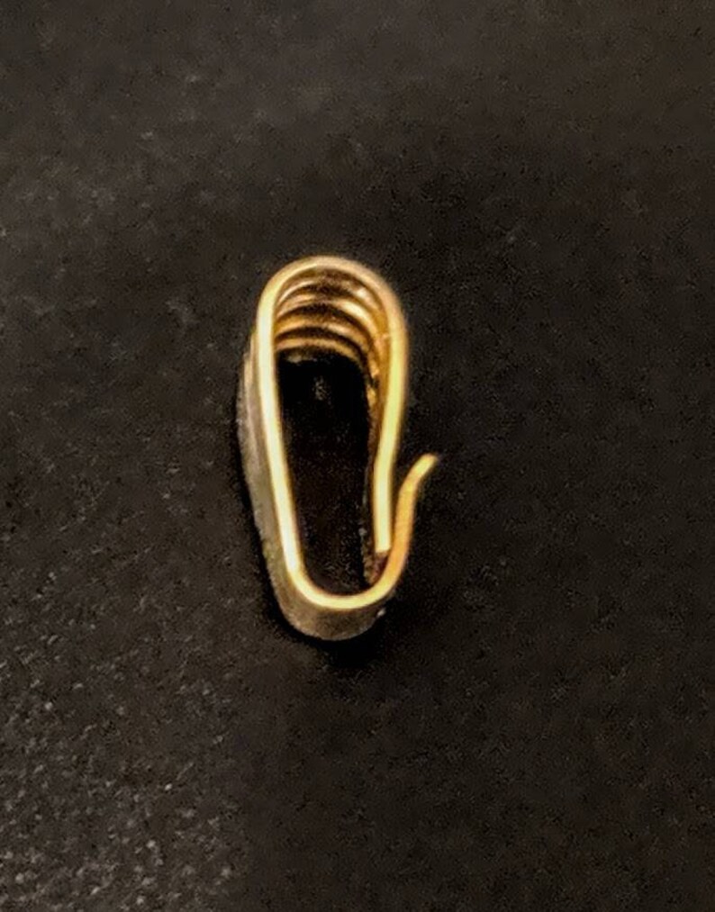 Solid 14kt Yellow Gold Locket Loops Dangle Bail Open Ring | Etsy