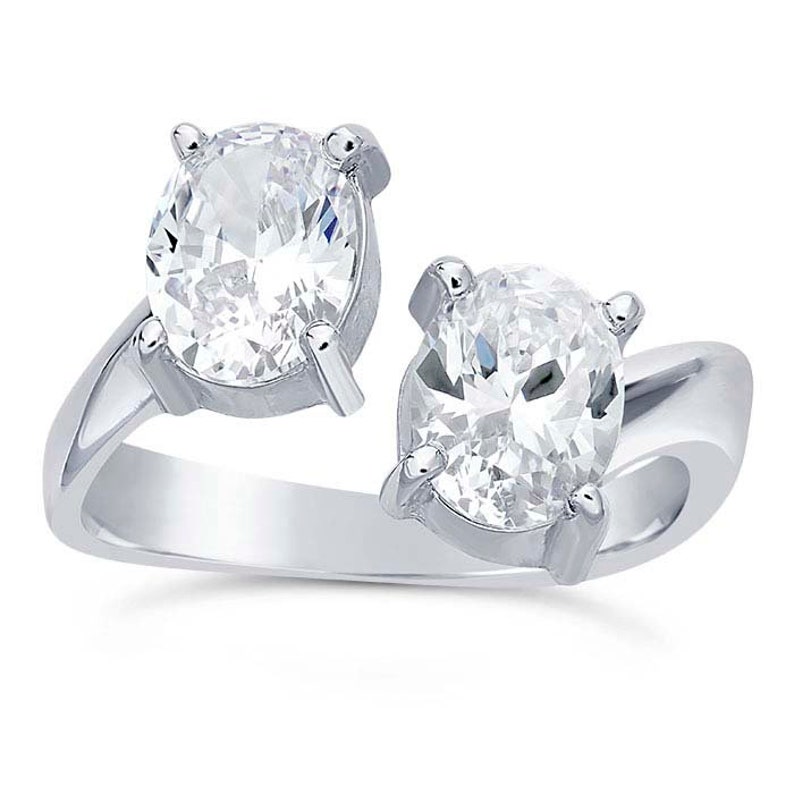 Sterling Silver 8 X 6mm Oval Bypass Ring Mounting Faceted 4 - Etsy