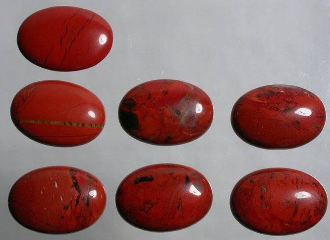 Wholesale, Natural Red Jasper Cab cabochon 6x4-18x13mm Oval, Top ...